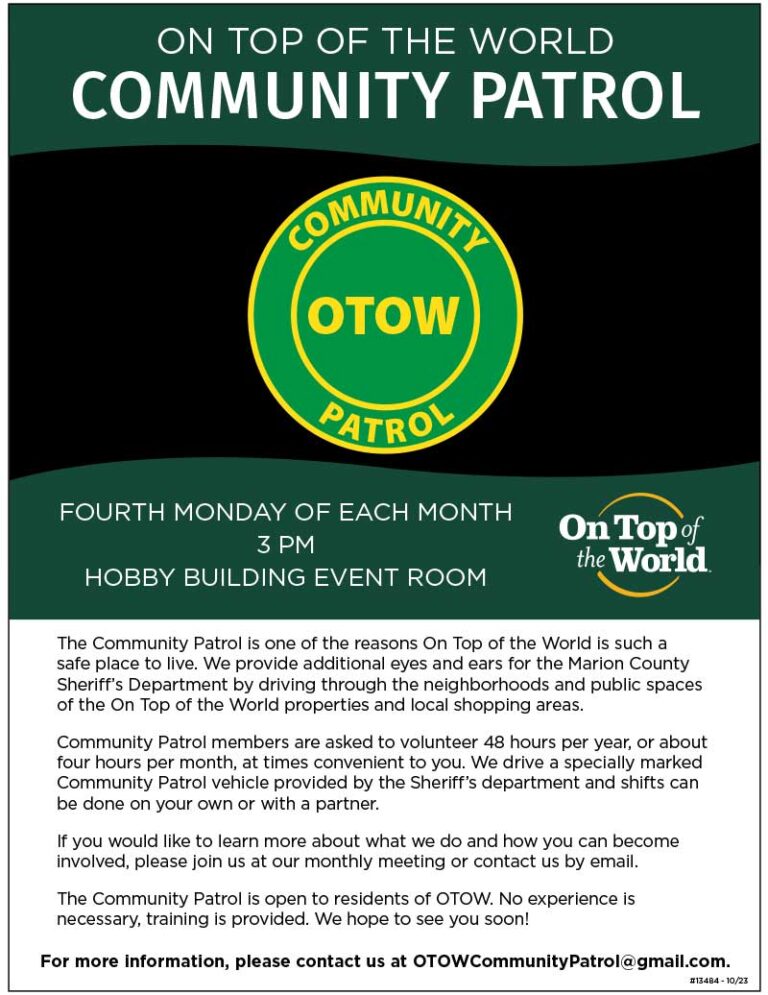 OTOW Community Patrol – On Top of the World Info