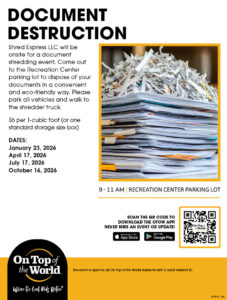 Document Destruction – On Top of the World Info